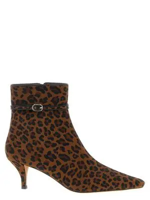 TWINSET Animal Print Ankle Boots - Brown