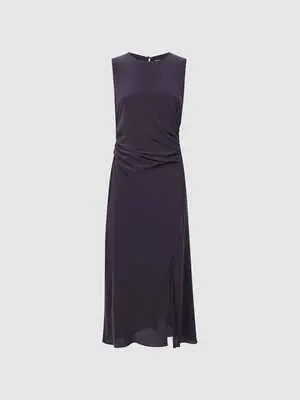 REISS Bodycon Ruched Midi Dress