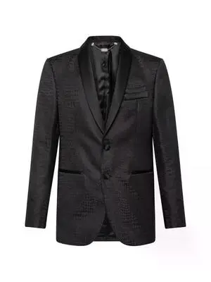 BILLIONAIRE Crocodile-effect Blazer - Black