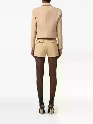 Elisabetta Franchi Gold-button Gabardine Shorts