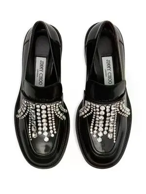 JIMMY CHOO Tylor Crystal Embellished Loafers