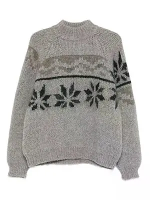 MAGLIANO Floral-pattern Mock-neck Sweater