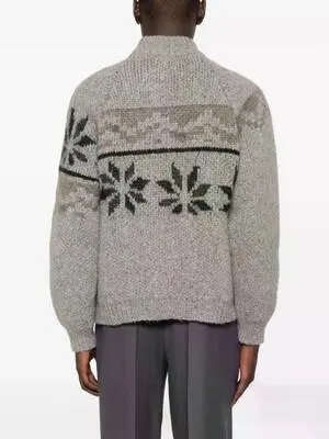 MAGLIANO Floral-pattern Mock-neck Sweater