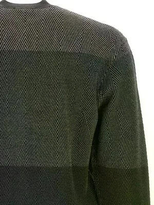 Emporio Armani Diamond-pattern Wool Sweater - Grey