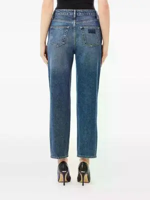 Liu Jo Logo-patch Straight Leg Jeans
