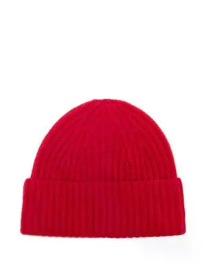 LISA YANG Ribbed Cashmere Beanie - Red