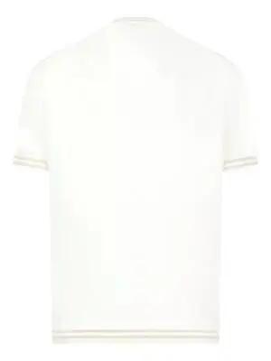 Eleventy Ribbed-trim Short-sleeve Sweater - White
