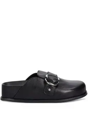 Michael Kors Jaden Ring-buckle Leather Slides