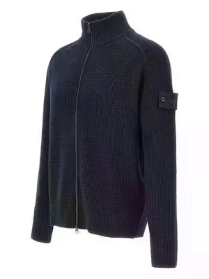 Stone Island Textured-weave Zip-up Cardigan