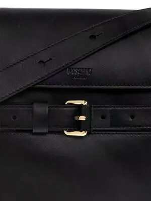 Moschino Belted Leather Shoulder Bag