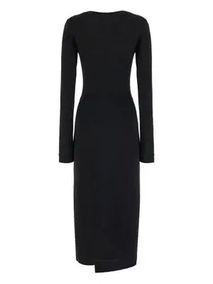 MARANT ETOILE Gathered Long-sleeve Midi Dress