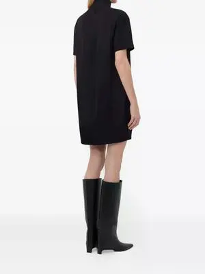 Loulou De Saison Elton Mock-neck Short-sleeve Dress
