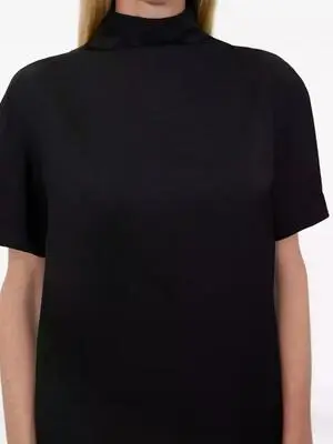 Loulou De Saison Elton Mock-neck Short-sleeve Dress