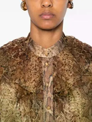 Zimmermann Ruffle-trimmed Silk Shirt