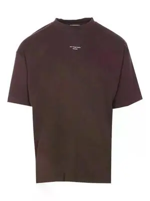 Drole De Monsieur Crew Neck Logo T-shirt - Brown