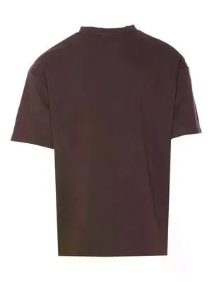 Drole De Monsieur Crew Neck Logo T-shirt - Brown