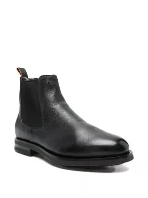 Santoni Elastic-panel Leather Boots