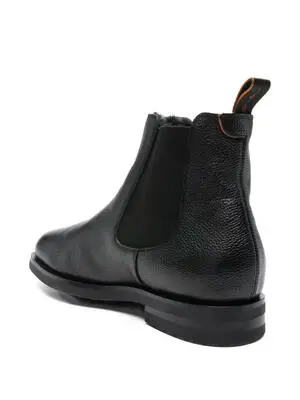 Santoni Elastic-panel Leather Boots