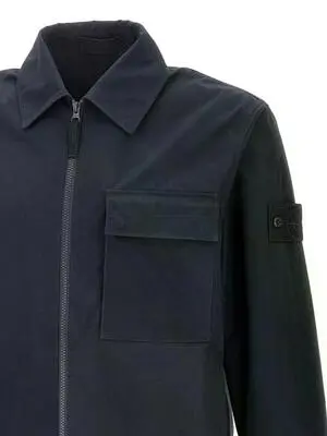 Stone Island Two-way Zip Chest-pocket Jacket - Blue