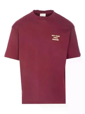 Drole De Monsieur Crew Neck Logo Print T-shirt - Red