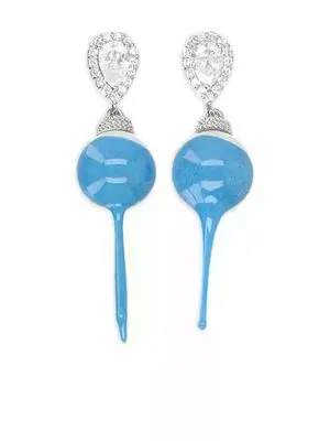 Ottolinger Crystal-embellished Drop Earrings - Silver