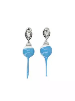 Ottolinger Crystal-embellished Drop Earrings - Silver