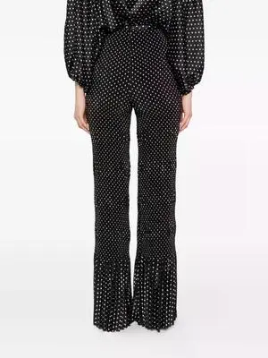SIMONA CORSELLINI Pleated Polka-dot Trousers