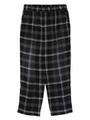 Joshua Sanders Checked Elastic-waist Trousers