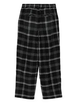 Joshua Sanders Checked Elastic-waist Trousers