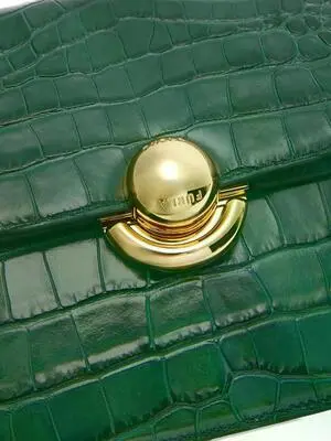 Furla Sfera Crocodile-effect Crossbody Bag - Green