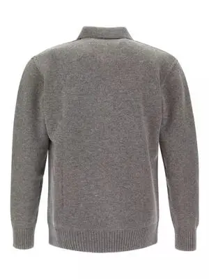 PAOLO PECORA Geometric-pattern Polo-neck Sweater