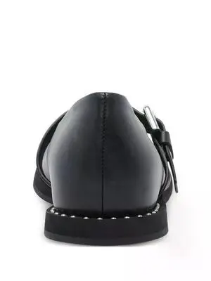 Premiata Buckle-detail Leather Ballet Flats