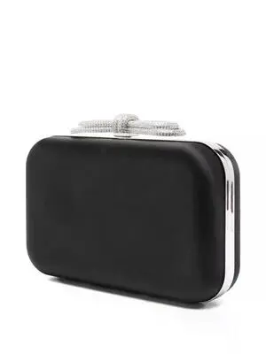 Mach & Mach Crystal-embellished Bow Clutch - Black