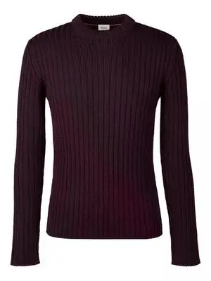 TOD'S Ribbed Crew-neck Sweater - Red