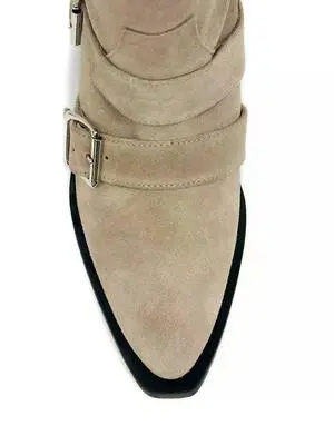 ALOHAS 45mm Ryder Buckle-detail Suede Boots