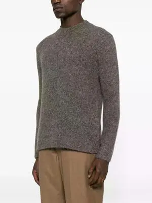 Emporio Armani Wool Crew-neck Sweater - Brown