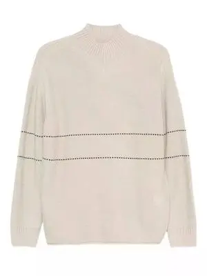 Emporio Armani High-neck Striped Sweater
