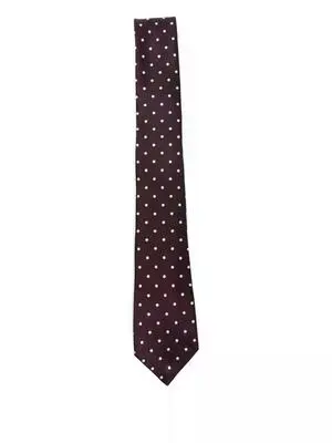 TOM FORD Polka-dot Silk Tie - Purple