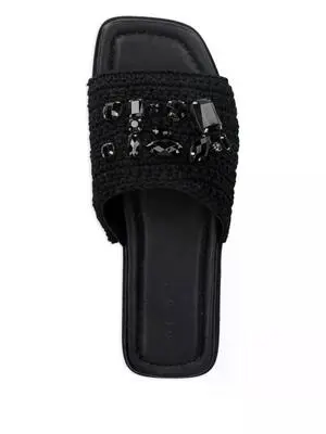 Inuikii Knitted Embellished Flat Sandals