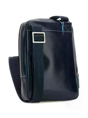 PIQUADRO Zip-fastening Leather Messenger Bag