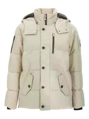 Moose Knuckles Quilted Coat With Removable Hood - Neutrals