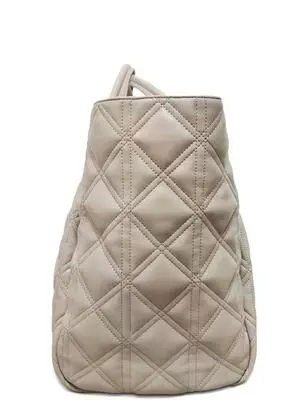 Emporio Armani Diamond-pattern Tote Bag With Logo Charm