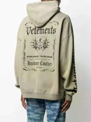 Vetements Logo Drawstring Hoodie