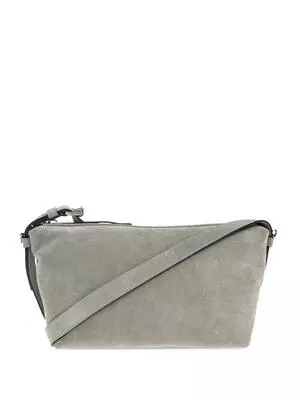 Moschino Suede Zip-fastening Shoulder Bag - Grey