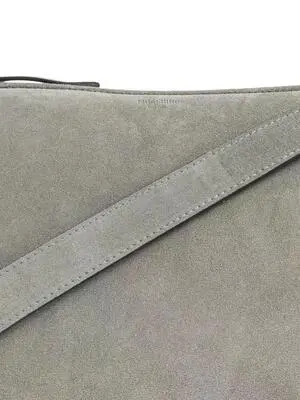 Moschino Suede Zip-fastening Shoulder Bag - Grey