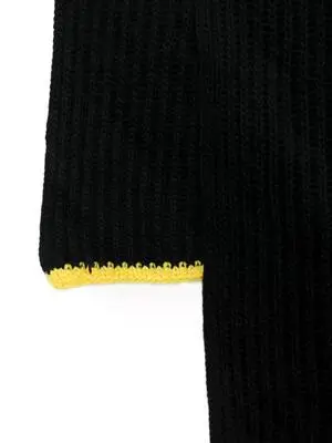 MSGM Ribbed-knit Scarf - Black