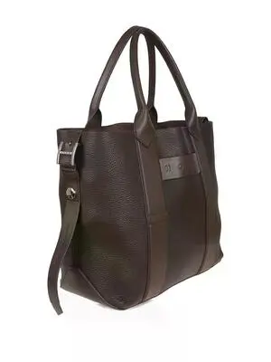 Hogan Leather Panelled Shoulder Bag - Brown