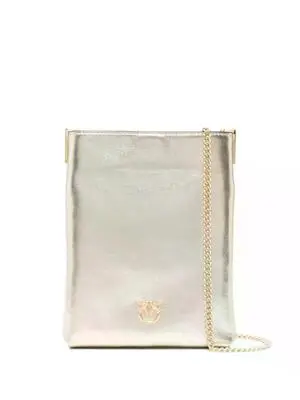 Pinko Metallic-effect Leather Cross Body Bag