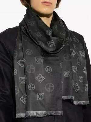 Giorgio Armani Silk Scarf - Black