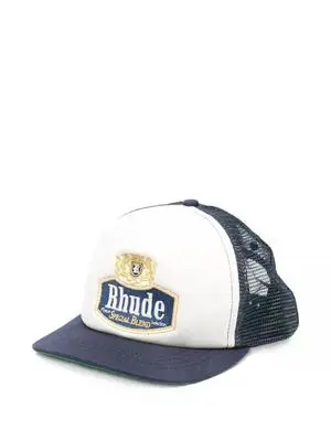 Rhude Embroidered-logo Mesh-back Trucker Hat - Blue